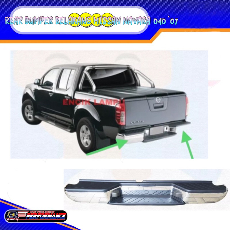 FASTLINK NISSAN NAVARA D40 2007 REAR BUMPER TUMEX CHROME 100% HIGH ...