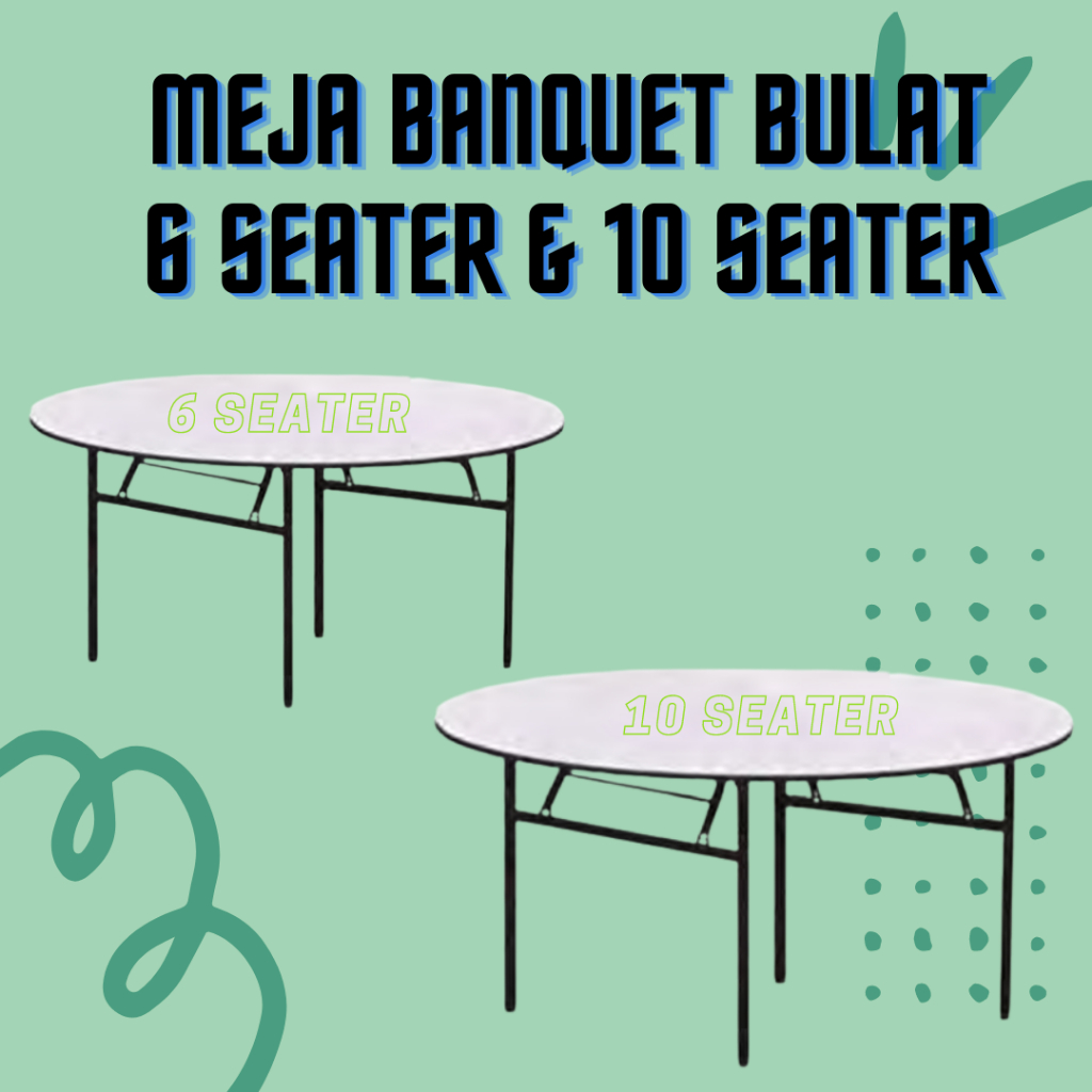 MEJA BANQUET BULAT 6 SEATER DAN 10 SEATER PREORDER | Shopee Malaysia