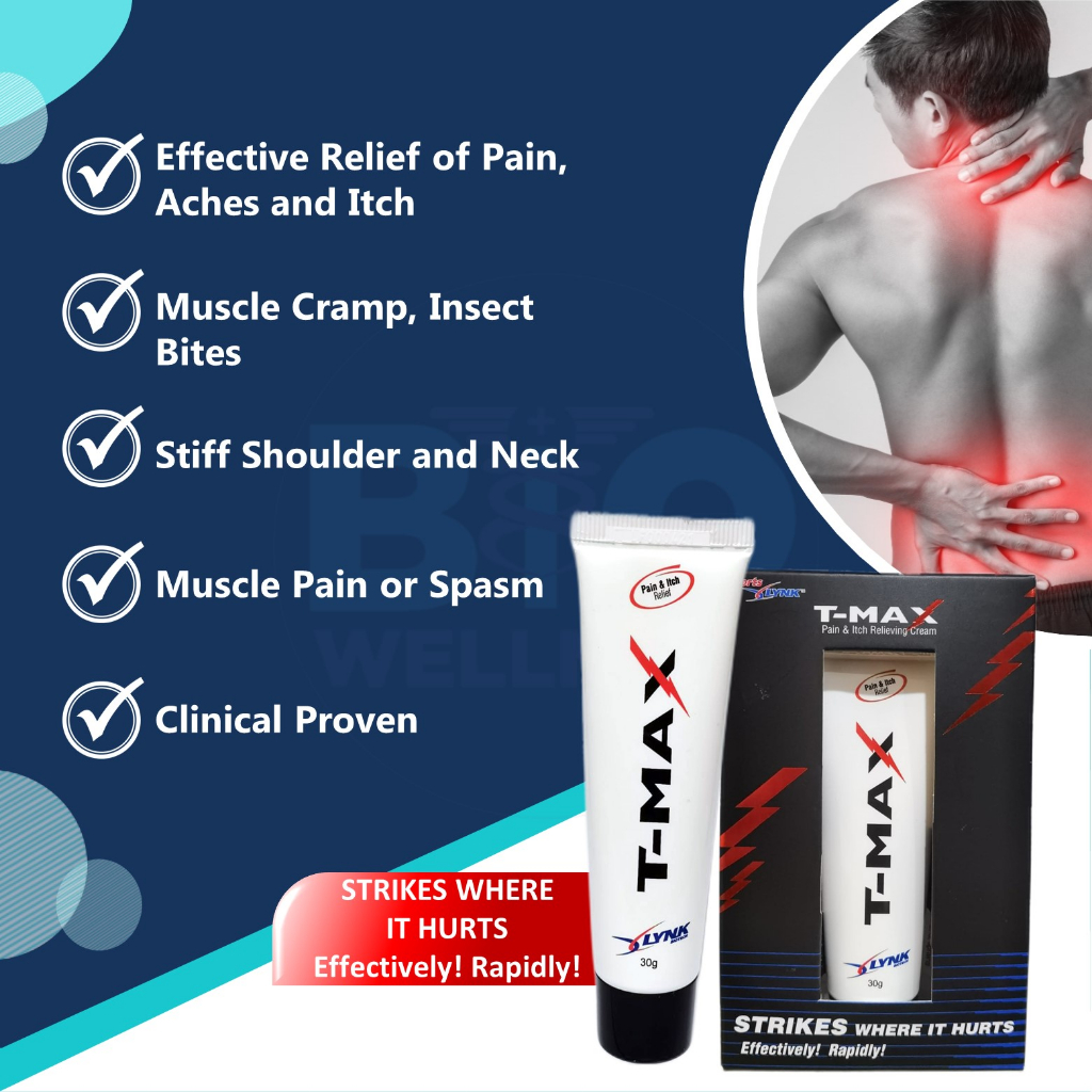 T-MAX Pain & Itch Relieving Cream 30g | Shopee Malaysia