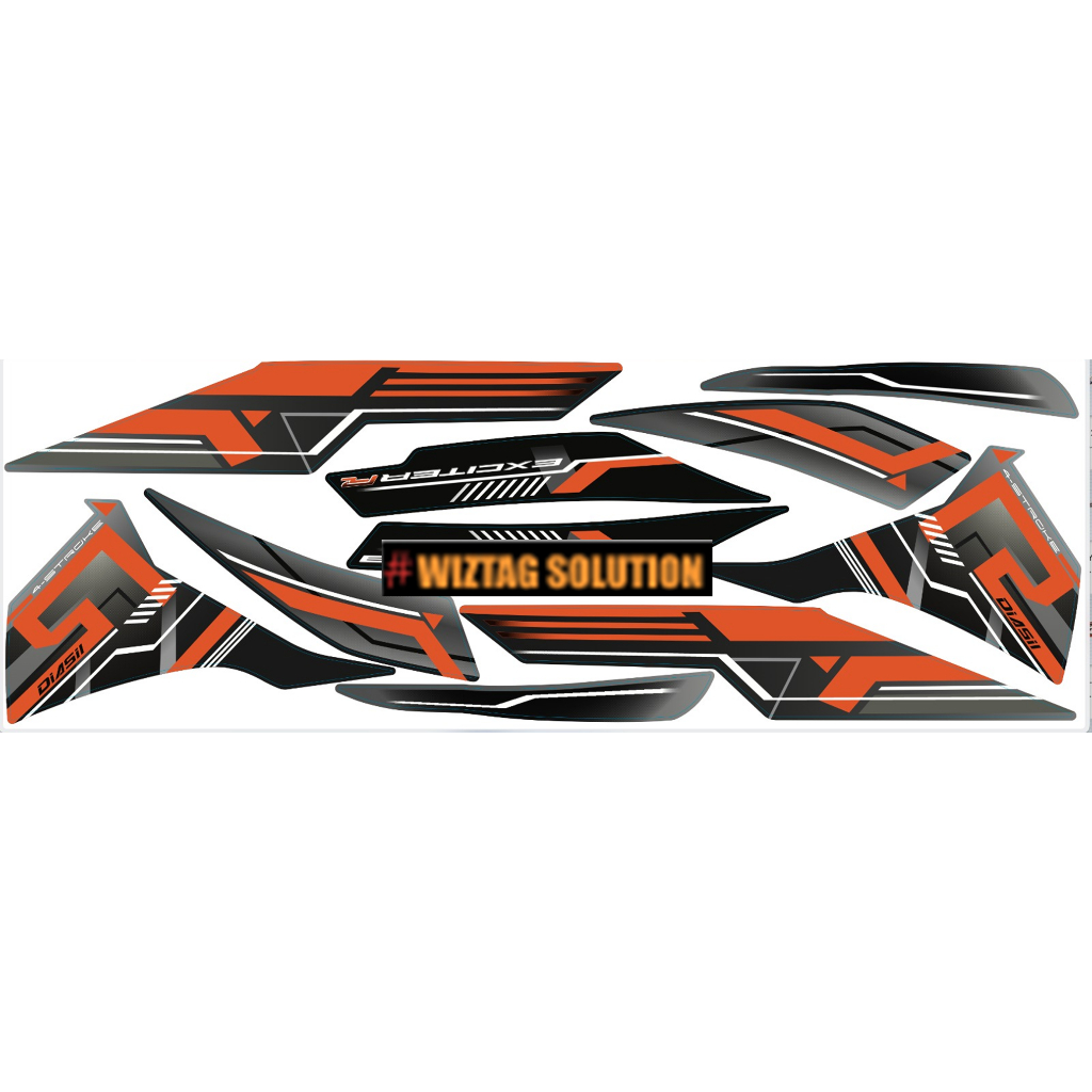 STRIPE STICKER COVERSET LC135 V2 V3 EXCITER R EDITION (2011) MOTOR ...