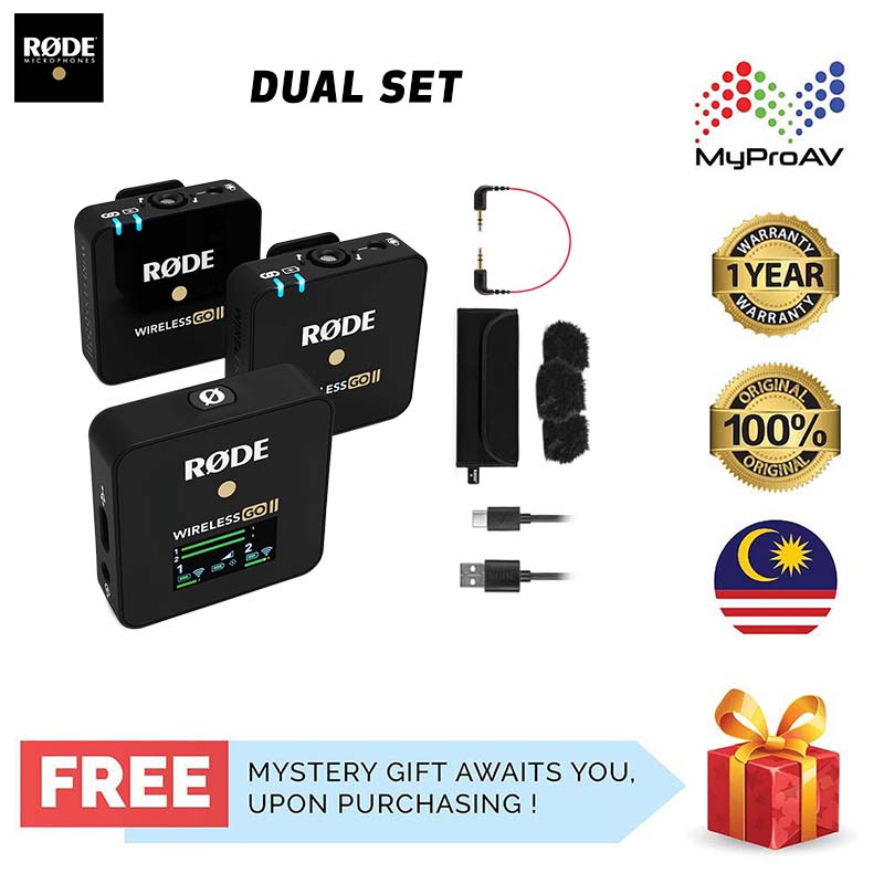 RODE Wireless GO II | Dual Channel Wireless Microphone System | Shopee Malaysia
