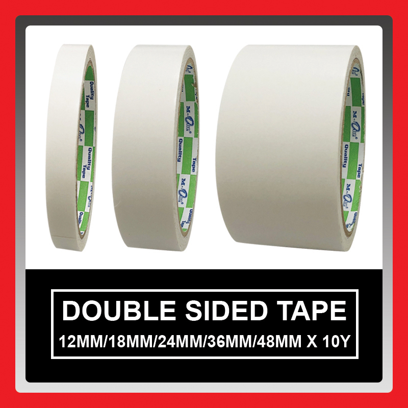 M-ONE (CARTON) Tissue Double Sided Tape 12mm / 18mm / 24mm / 36mm ...