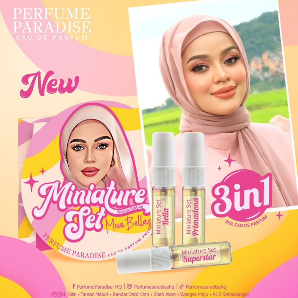 Perfume Paradise X MUA Bellaz Miniature Set Edition / MUABellaz Travel ...