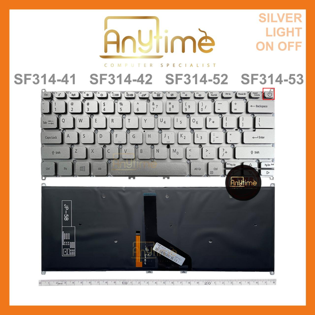 ACER SF314-41 SF314-42 SF314-52 SF314-53 keyboard acer SILVER LIGHT ON ...