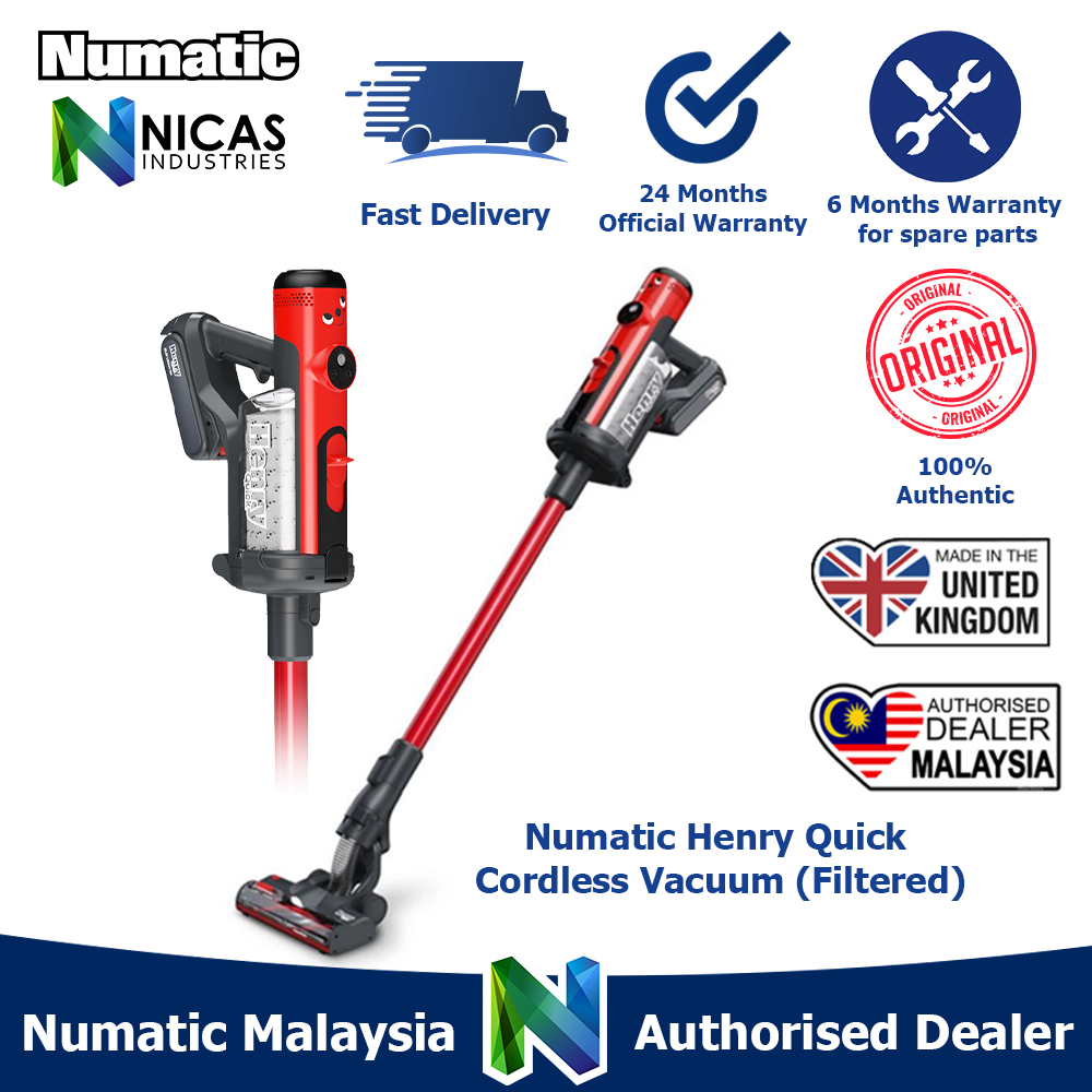 Numatic Henry Quick Cordless Vacuum (Filtered) | Cordless Vacuum ...