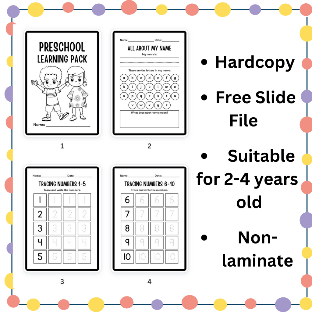 Preschool Worksheets Learning Pack (18 Pages) | Shopee Malaysia