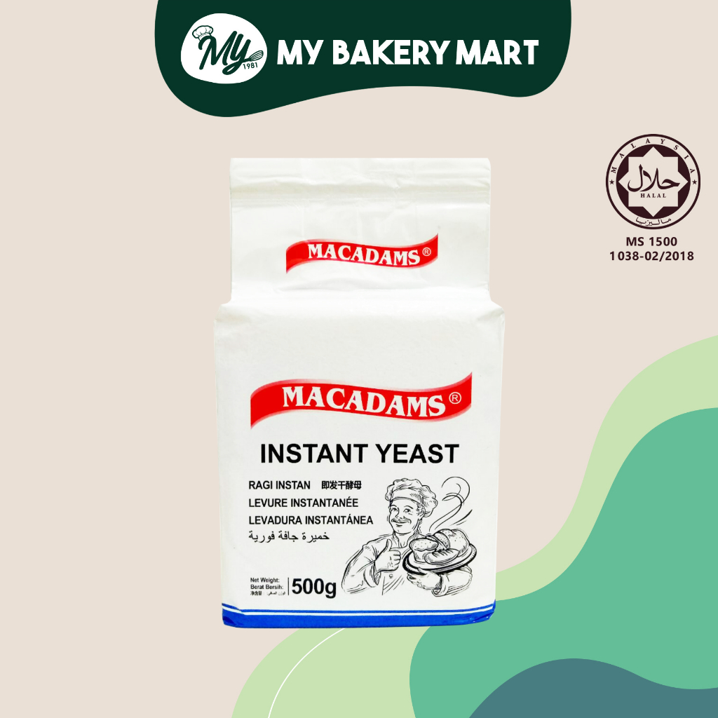 MACADAMS Instant Yeast Ragi Instan 500gm | Shopee Malaysia