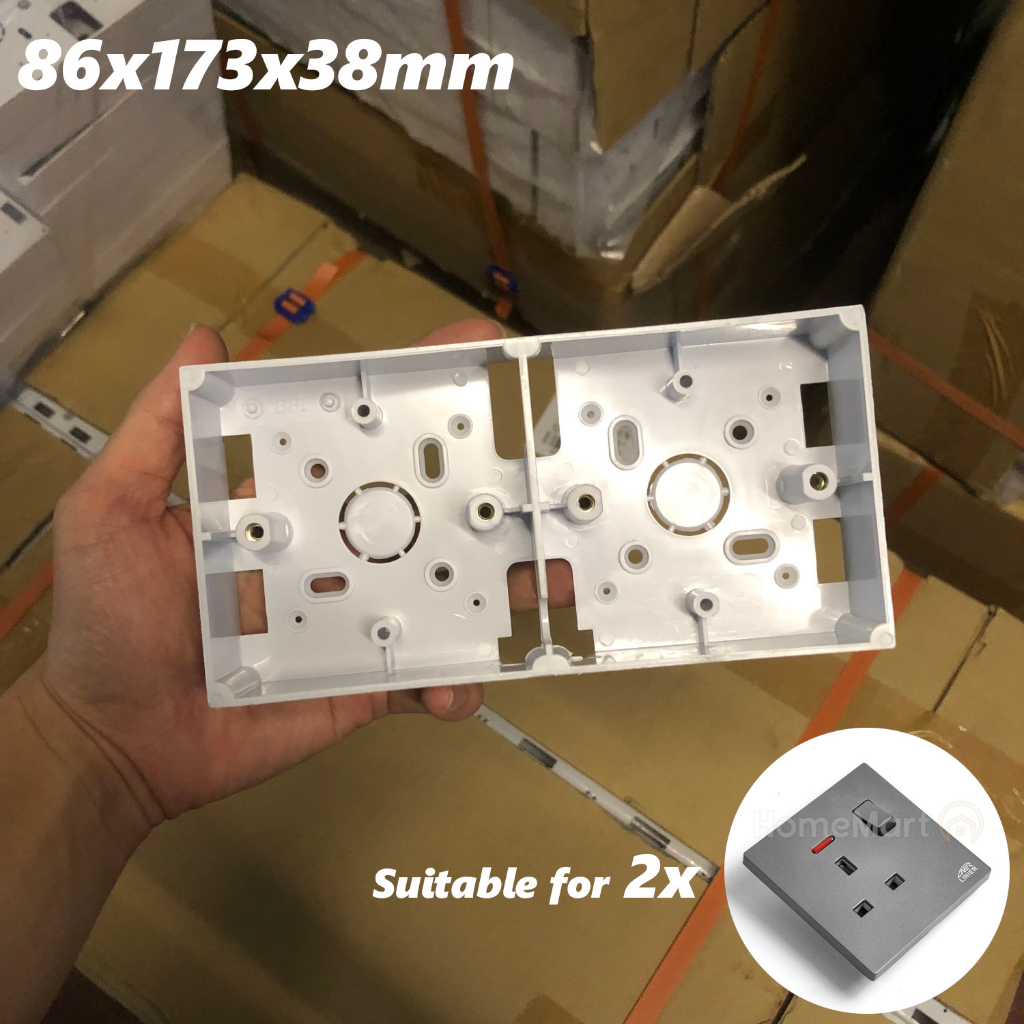 PVC Box Surface Nut Box | Electrical Box | Conceal Base | Wall Switch ...