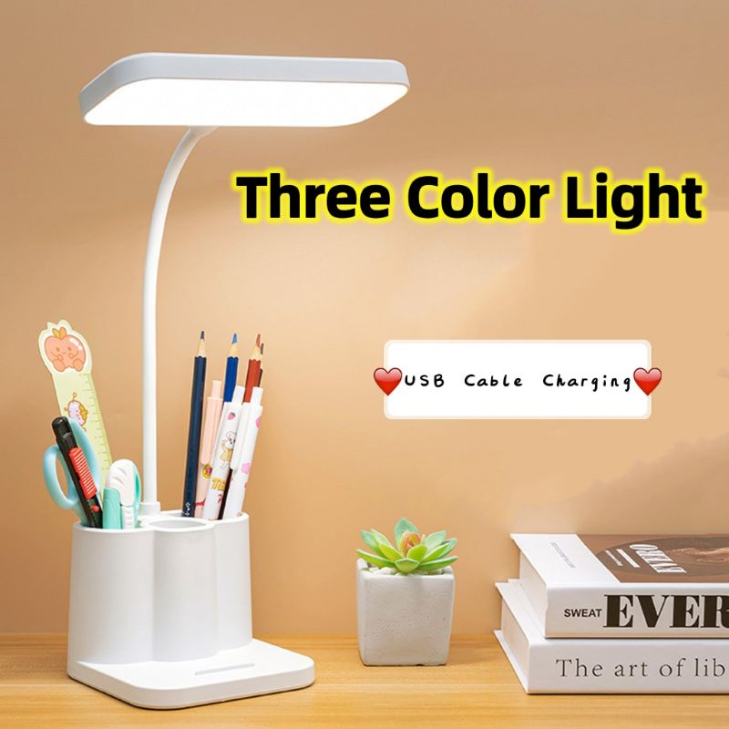 Study Table Lamp Eye-Caring LED Desk Lamp 3 Color Adjustable LED ...
