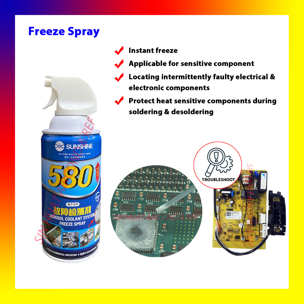 Freeze Spray (400ml) Spray Beku Check PCB Checking PCB IC kad IC card ...