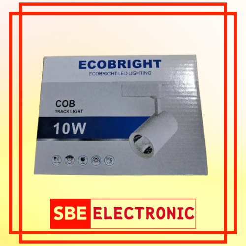ECOBRIGHT COB Track Light LED 10W EB-510S Black/ White Body - Daylight ...