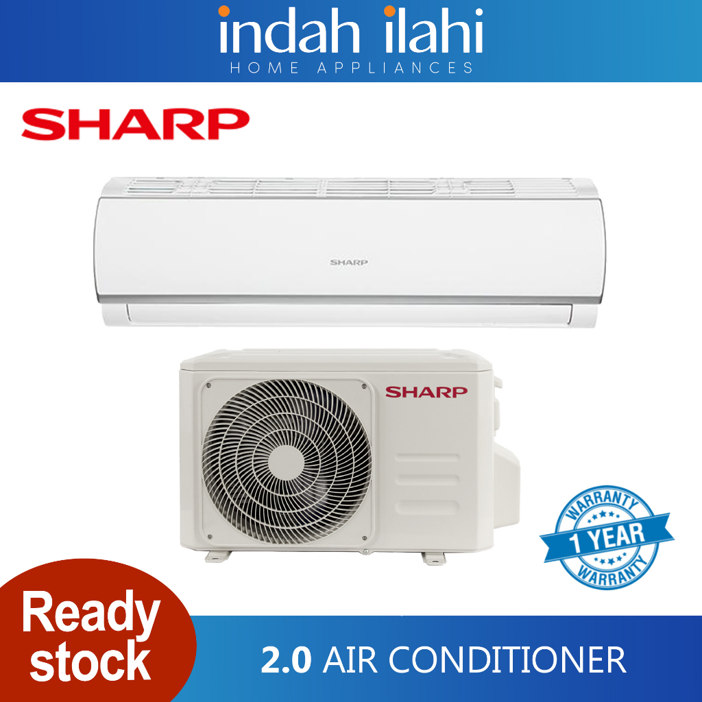 Sharp Penghawa Dingin - 2.0HP Air Conditioner R32 AHA18WCD2 (FULL SET ...