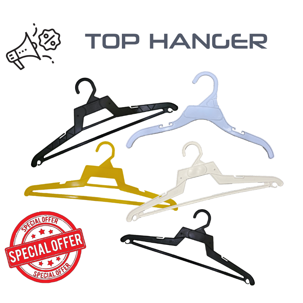 【Clear Stock】 Hanger Laundry Plastic Clothes | Hanger Dobi Baju Plastic ...