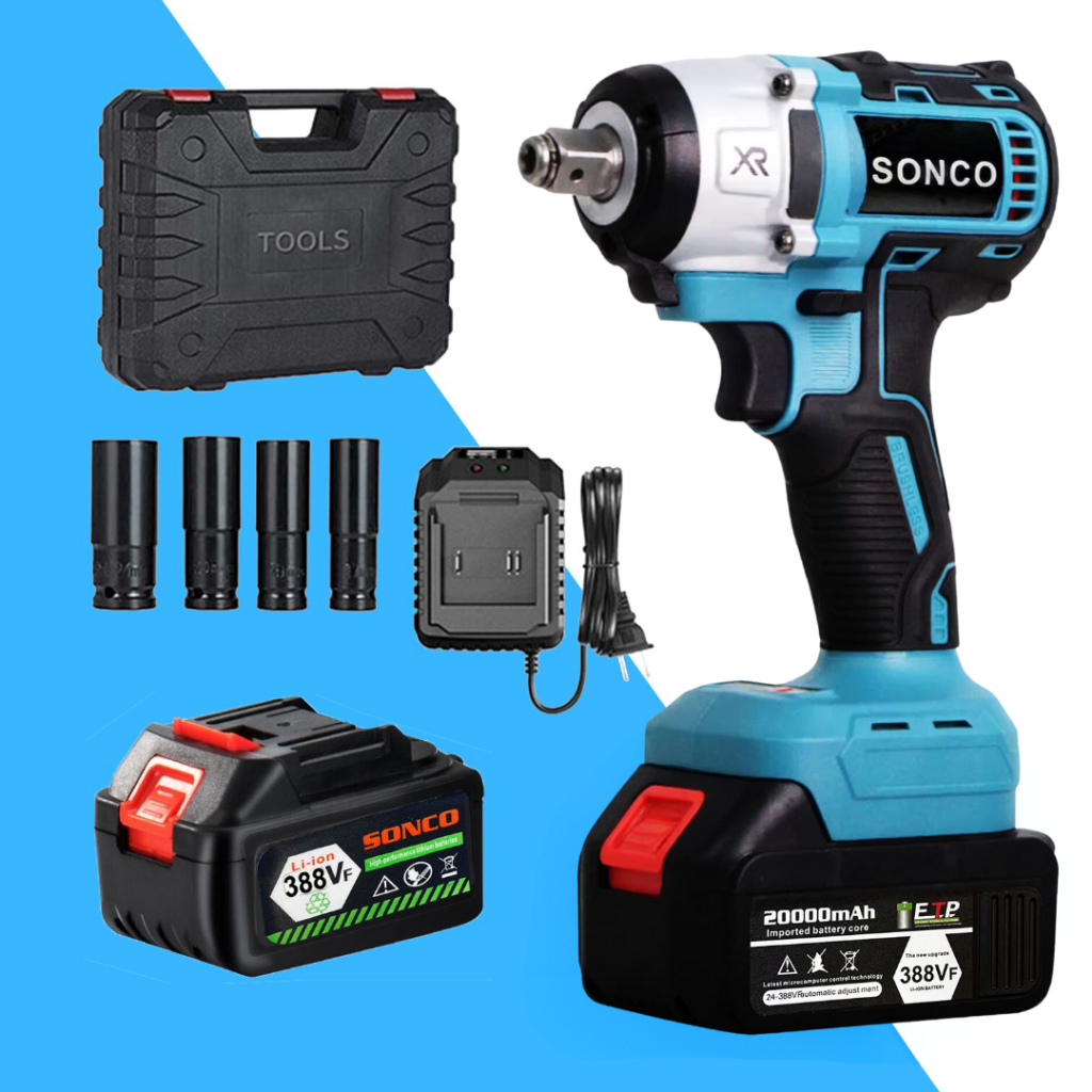 SONCO 1/2 1/4 Inch Cordless Impact Wrench Electric Impact Brushless ...