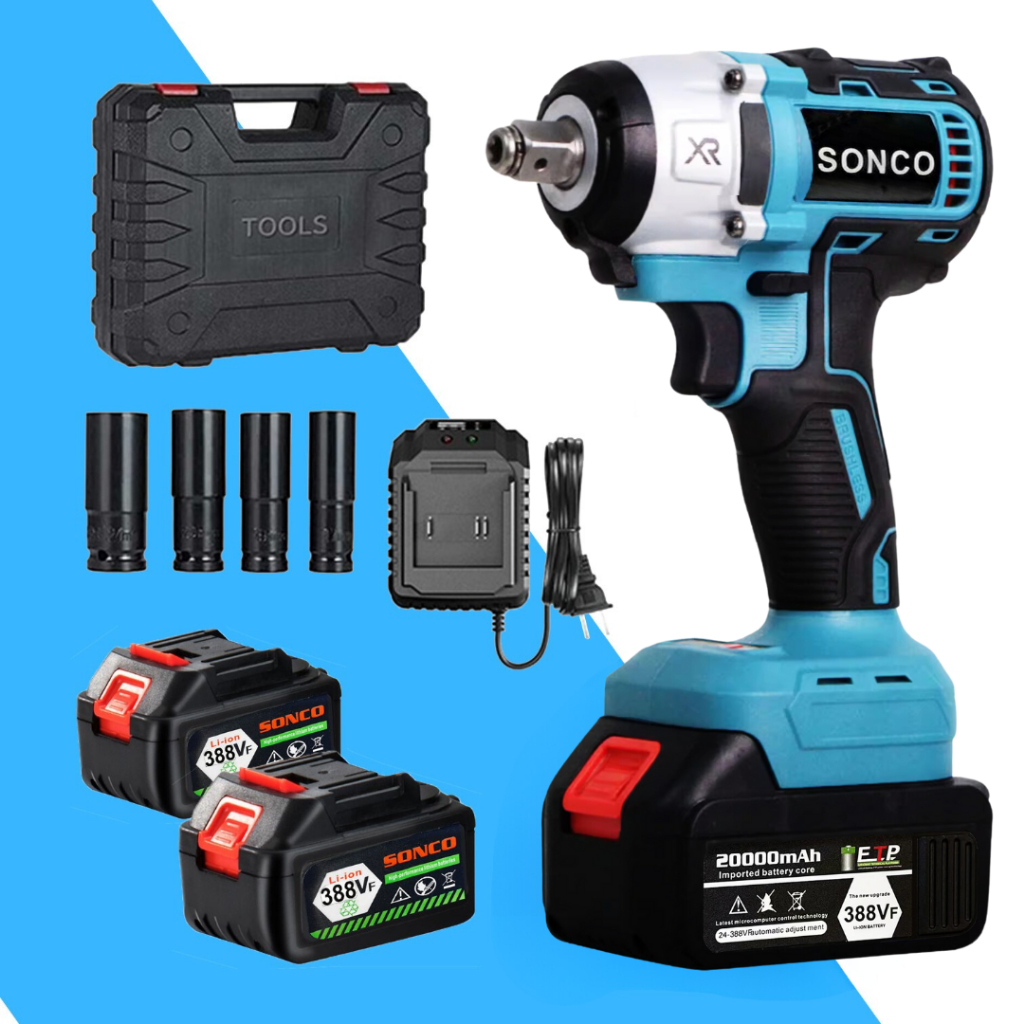 SONCO 1/2 1/4 Inch Cordless Impact Wrench Electric Impact Brushless ...