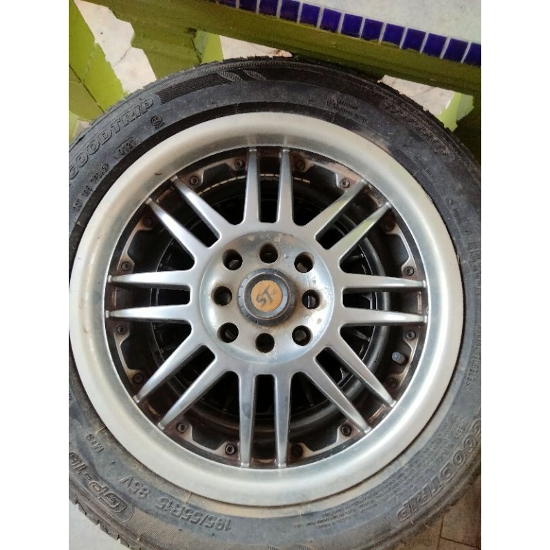 sportrim st racing 15inci 7jj 8 lubang.sekali tayar baru 4 unit brand ...