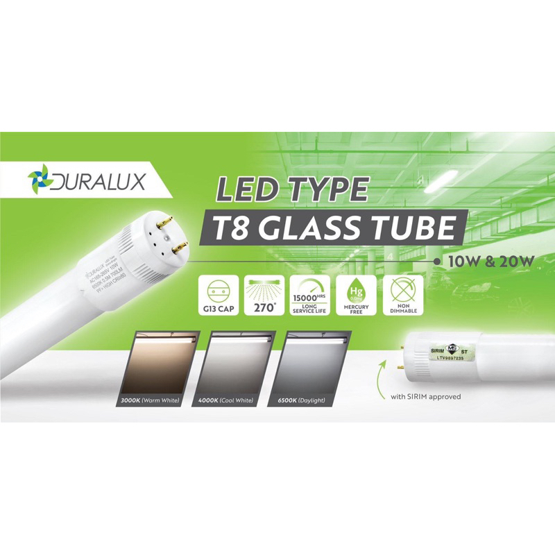 Duralux LED T8 Tube (fluorescent type) | Shopee Malaysia