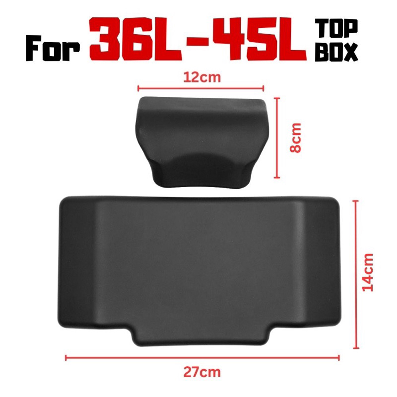 Motorcycle Top Box Backrest Pad Heavy Duty Cushion for 35L 45L 55L 65L Top Box Comfortable Back ...