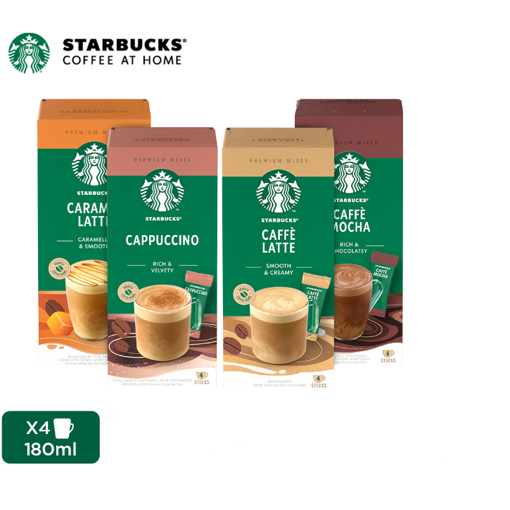 STARBUCKS Premium Instant Coffee Mix / Kopi Segera Campuran -14gm x 4 ...