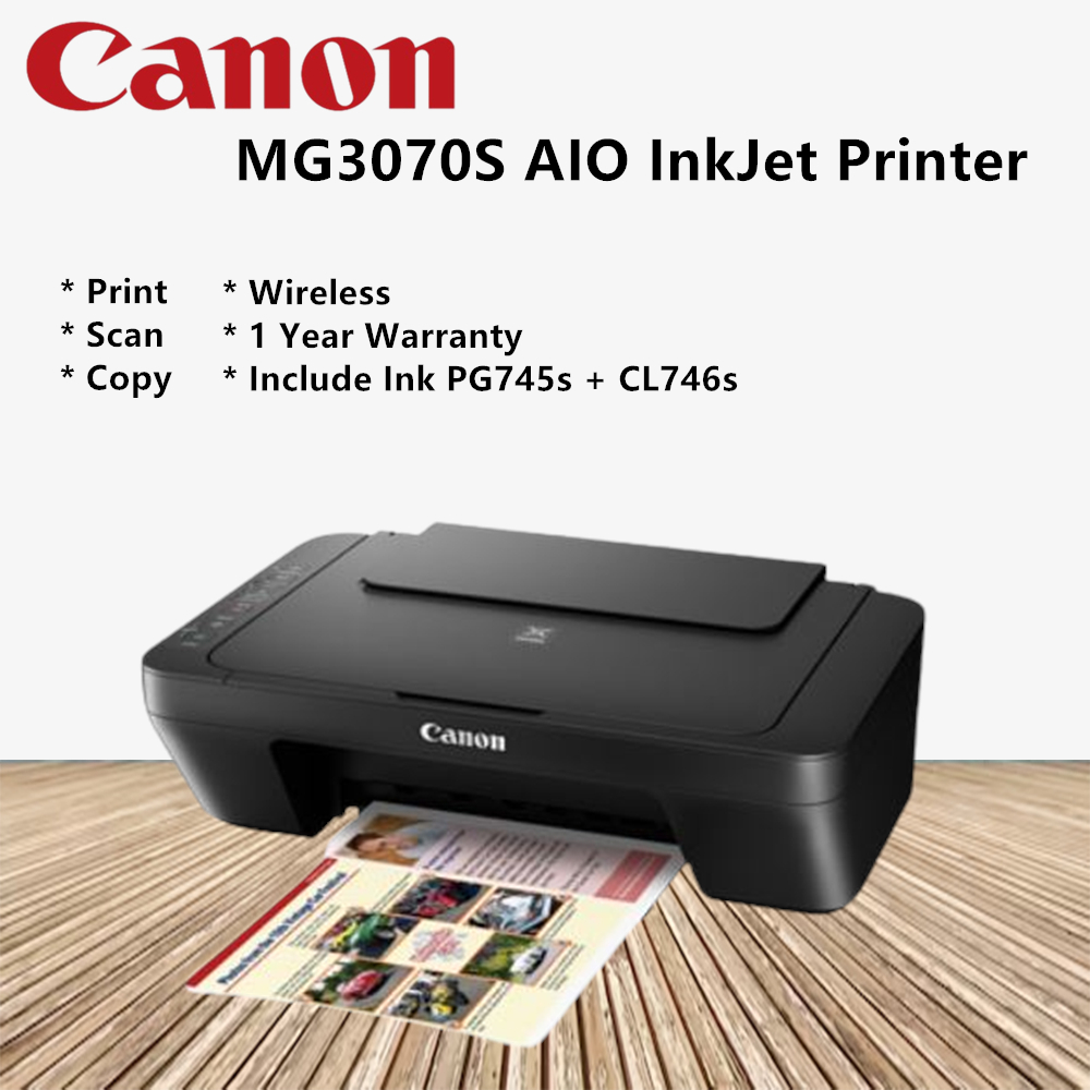 CANON PIXMA MG3070S ALL-IN-ONE PRINTER WIRELESS [PRINT/SCAN/COPY/WIFI ...