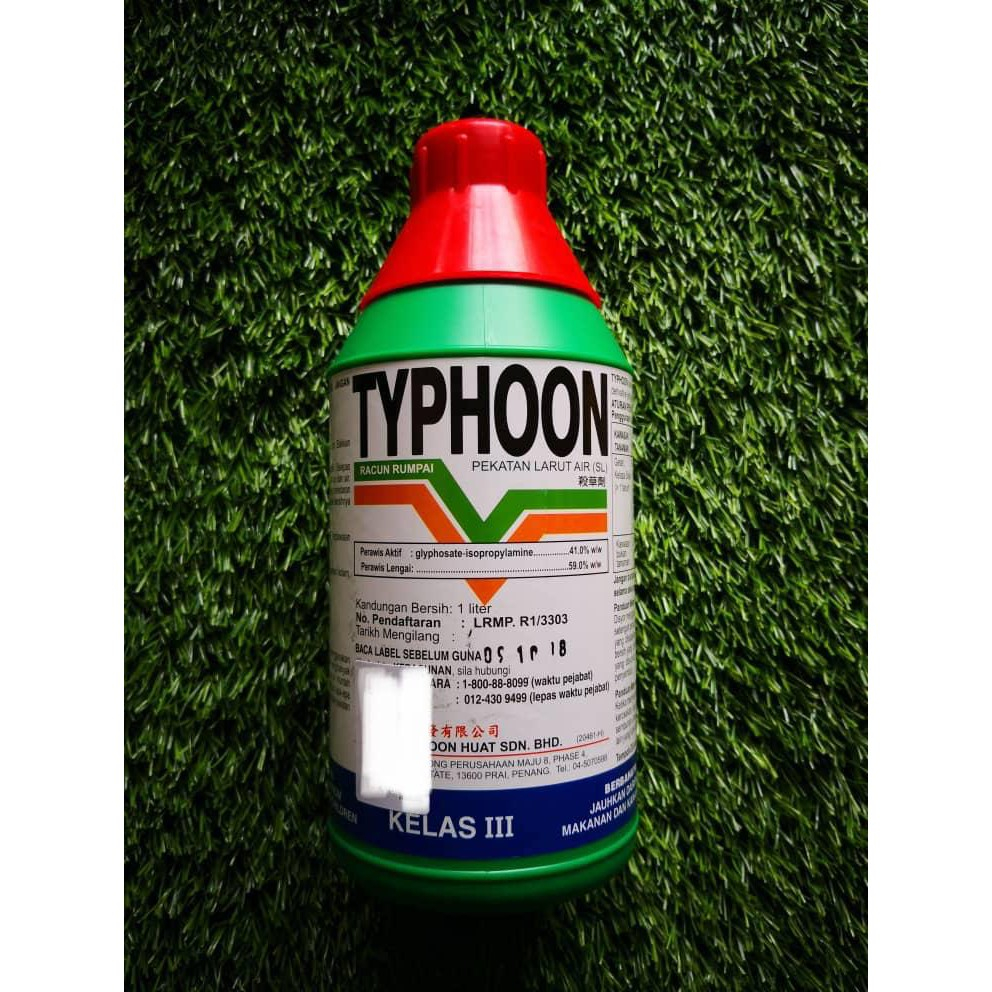 1L Typhoon Glyphosate 41% Herbicide Racun Rumput | Shopee Malaysia