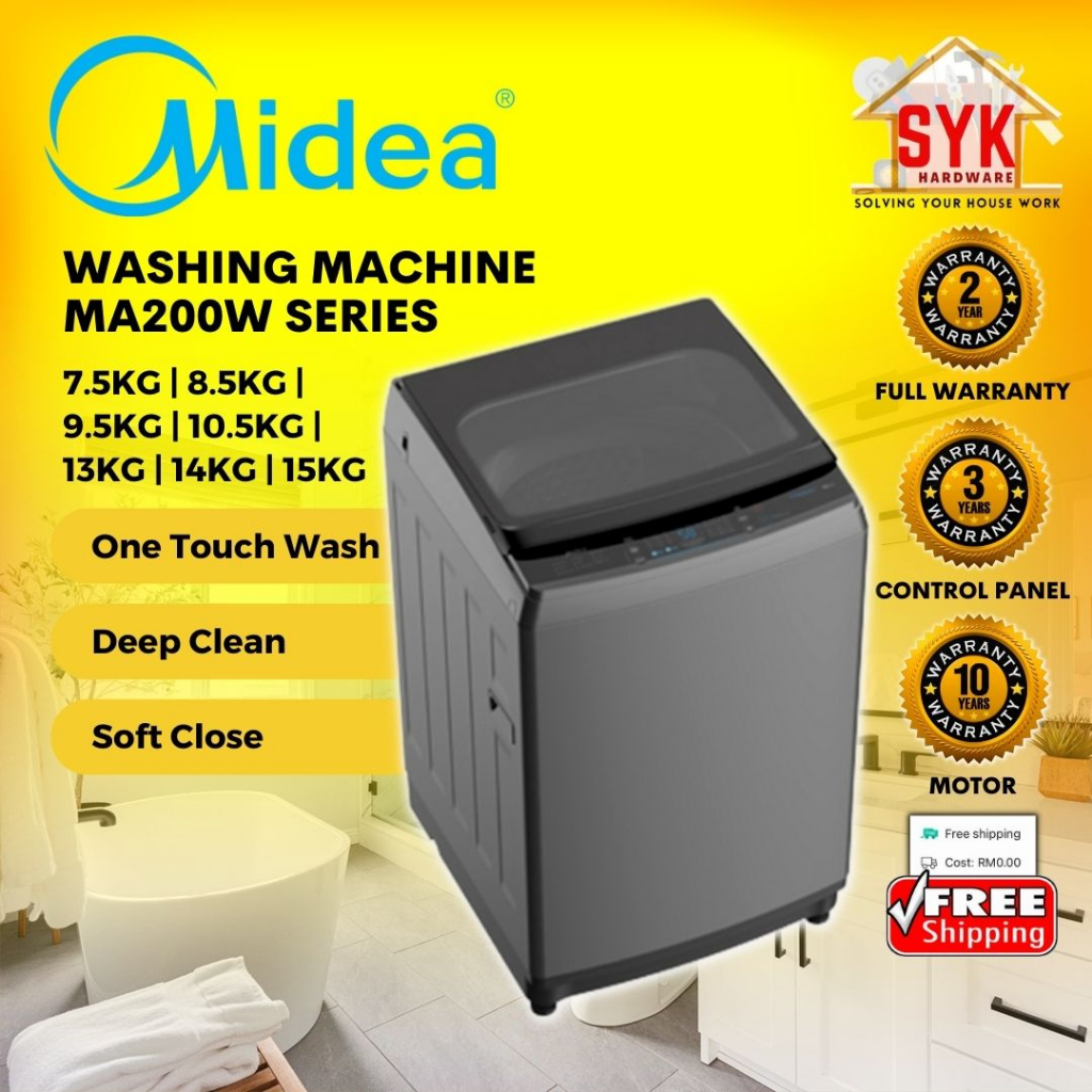 SYK Free Shipping Midea Top Load Fully Auto Inverter Washing Machine ...