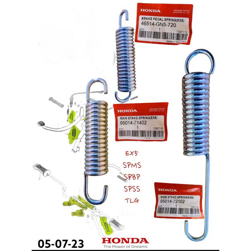 Honda Ex5 Dream Spring Side Stand/Main Stand/Brake Pedal / Starter ...