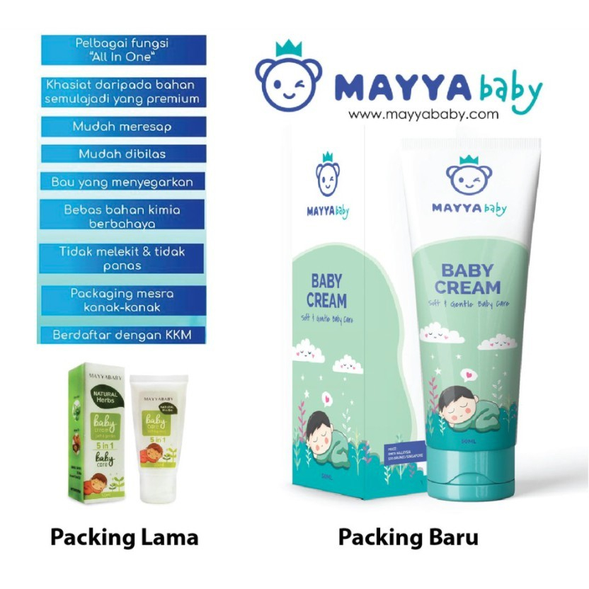 [Ready Stock] ORIGINAL Mayya baby cream genuine (unbox) krim batuk ...