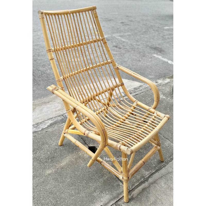 Heavy duty Rattan lazy chair indoor outdoor cafe Kerusi malas rotan ...
