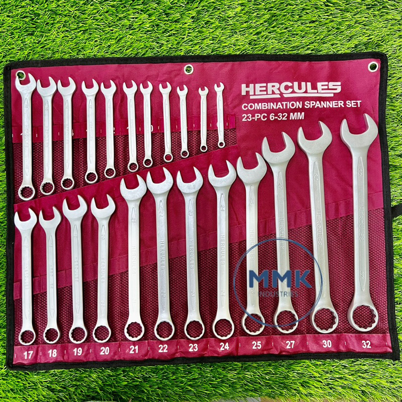 HERCULES Combination Spanar Set 23pcs 6-32mm / 14pcs 8-24mm | Set Spanar Kombinasi 23pcs (6-32mm ...