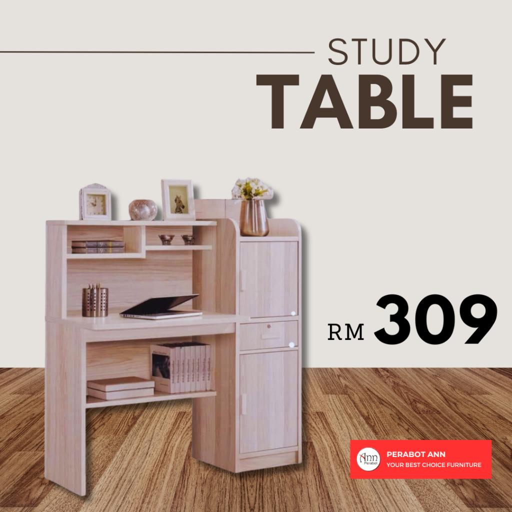 (PERABOT ANN) MEJA BELAJAR /MEJA TULIS / MEJA / STUDY TABLE / WRITING TABLE / OFFICE TABLE ...