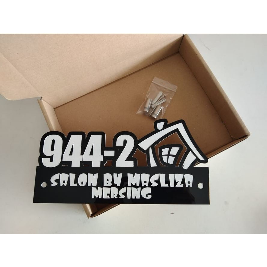 Signage Rumah Plate Alamat Rumah Modern House Number | Shopee Malaysia