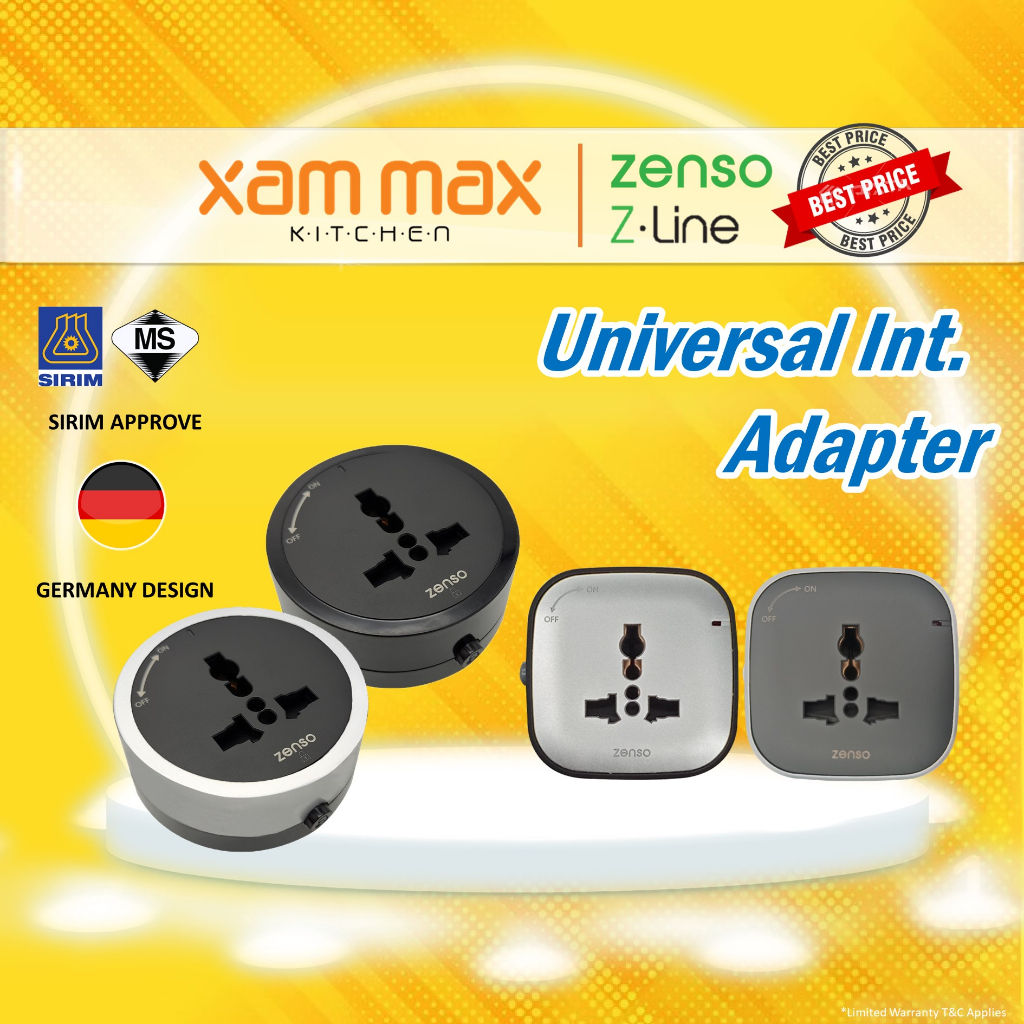 Zenso Z-Line International Adapters Power Track Socket / 1 Year ...