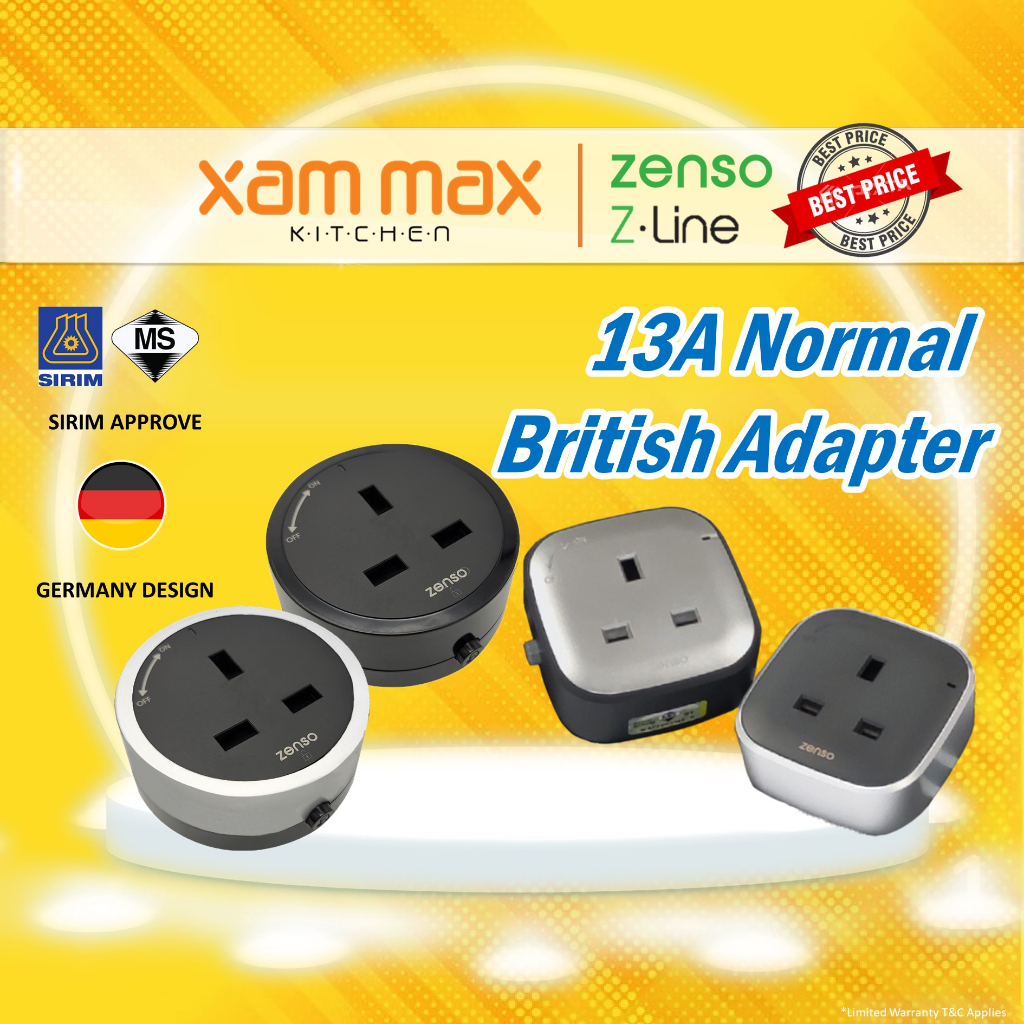 Zenso Z-Line British Adapters Power Track Socket / 1 Year Warranty (not ...