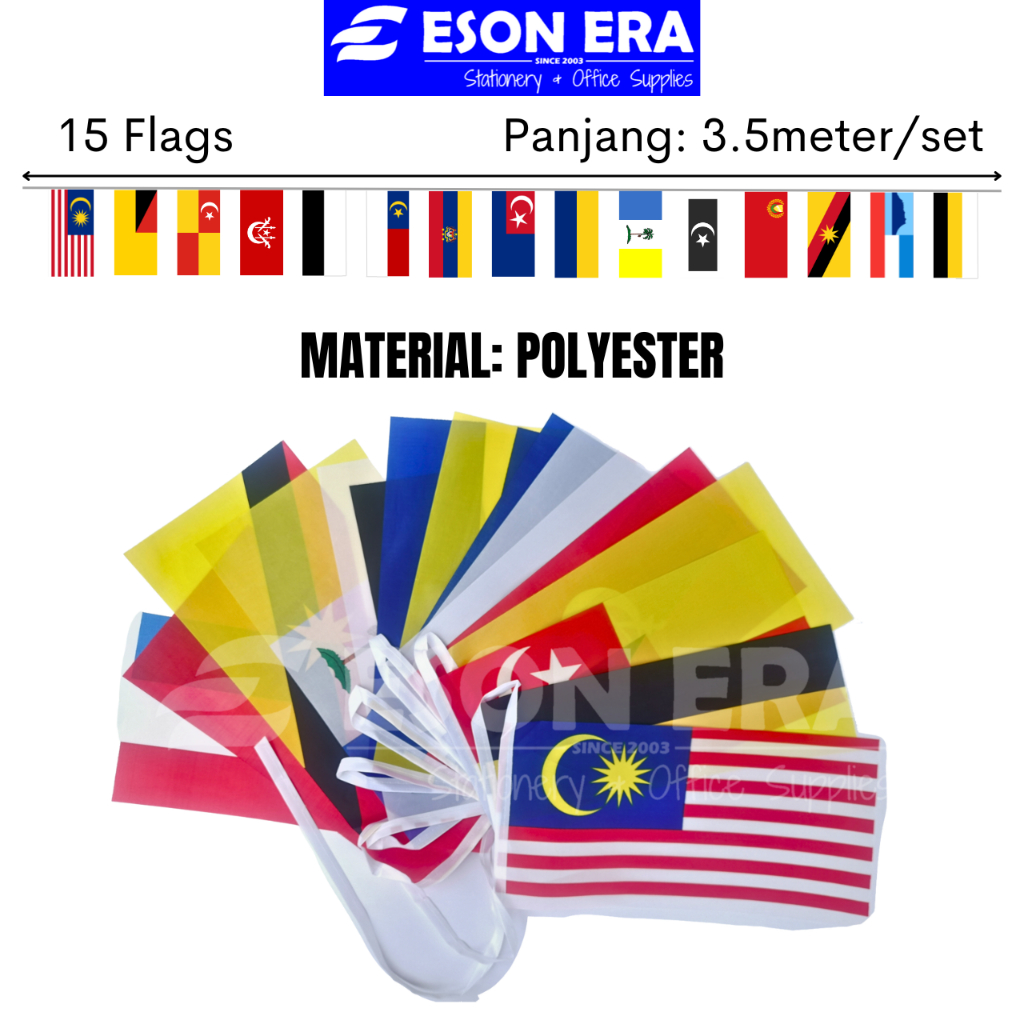 Bendera Malaysia Flag Bundle Bunting Flag Malaysia Banting | Shopee ...