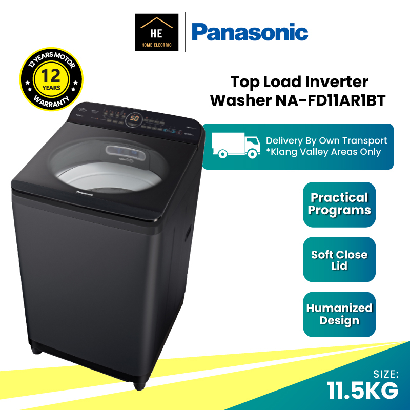 Panasonic 11.5KG Top Load Inverter Washing Machine Washer NA-FD11AR1BT ...