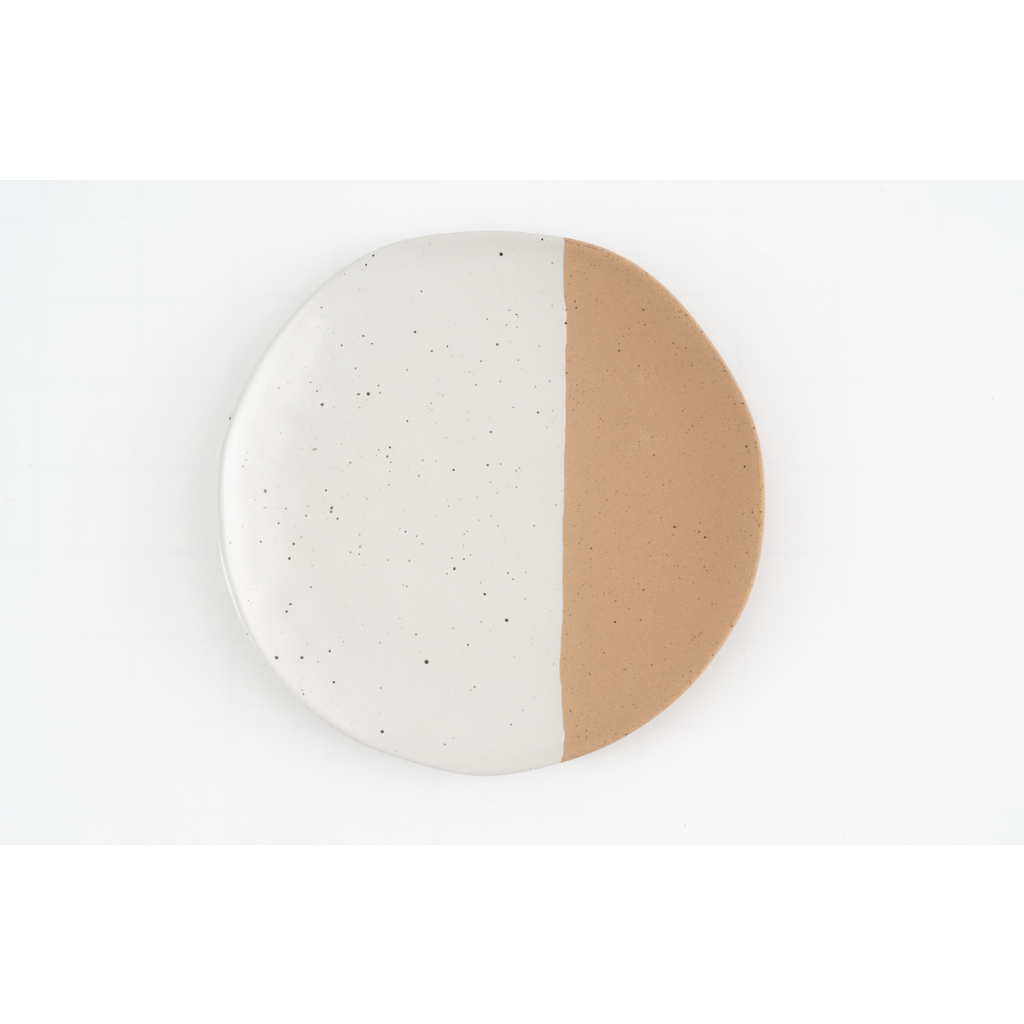 Hooga Milly Camel & Sand Dinner Plate S Buff | Shopee Malaysia