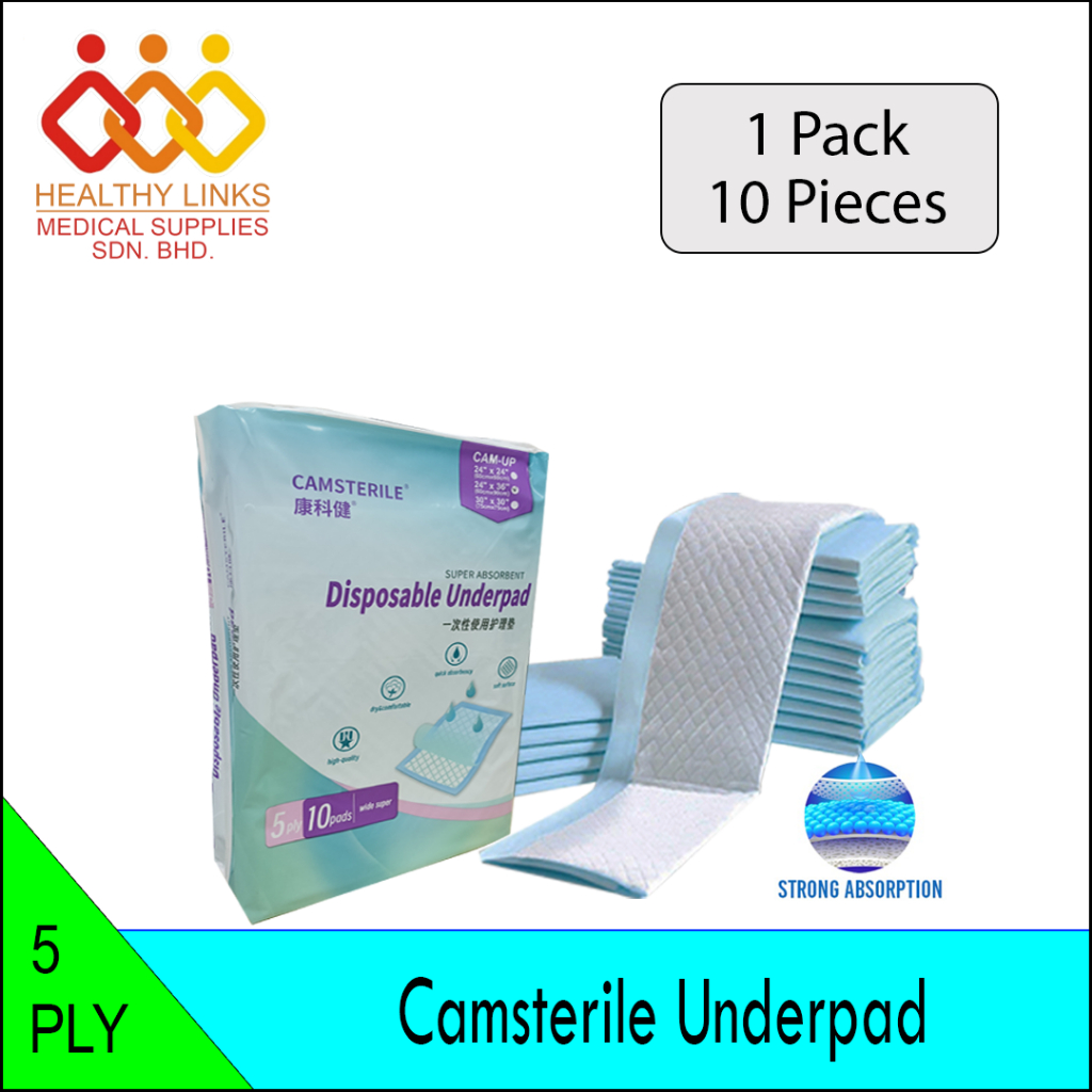 Hospitech 4 Layer / Camsterile 5 Layer Disposable Underpad (1 Pack 10 ...