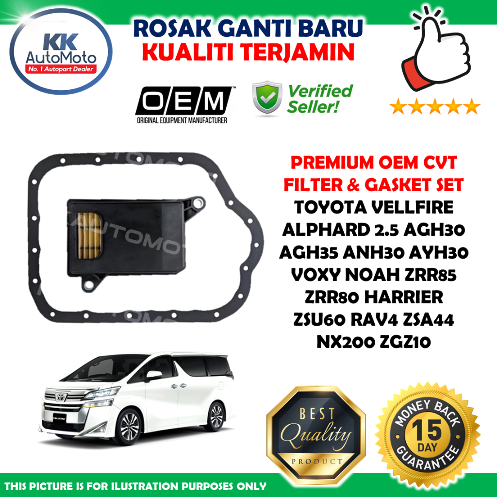 Toyota Vellfire Alphard 2.5 AGH30 AYH30 Voxy ZRR80 Harrier ZSU60 RAV4 ...