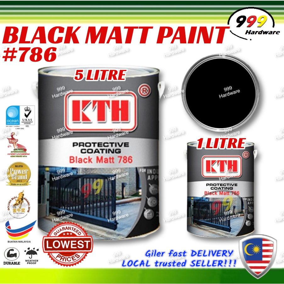 999 KTH BLACK MATT PAINT 786 / BLACK MATTE / PAINTMASTER WROUGHT IRON ...