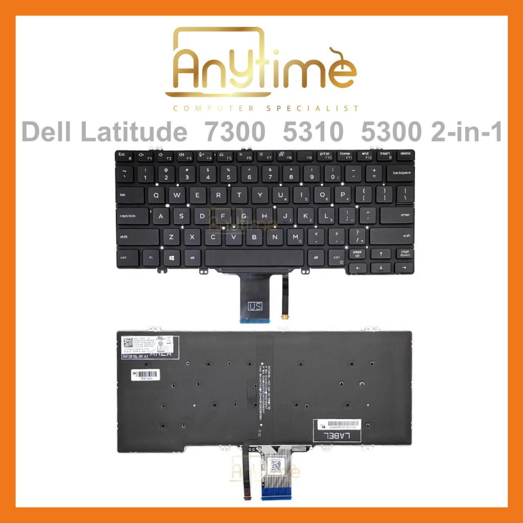 Dell Latitude 7300 5310 5300 2-in-1 keyboard 02RDRV 02TR2K keypad ...