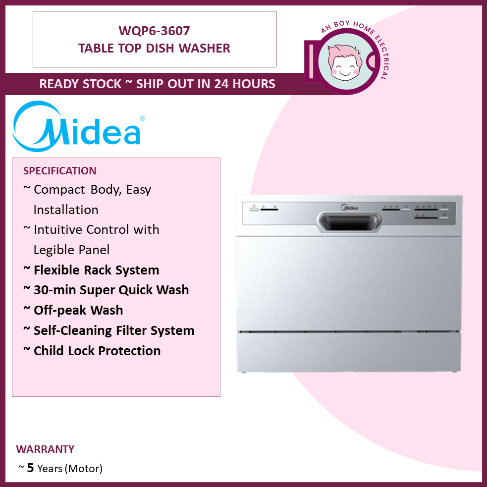 Midea Table Top Dish Washer - WQP63607 | Shopee Malaysia