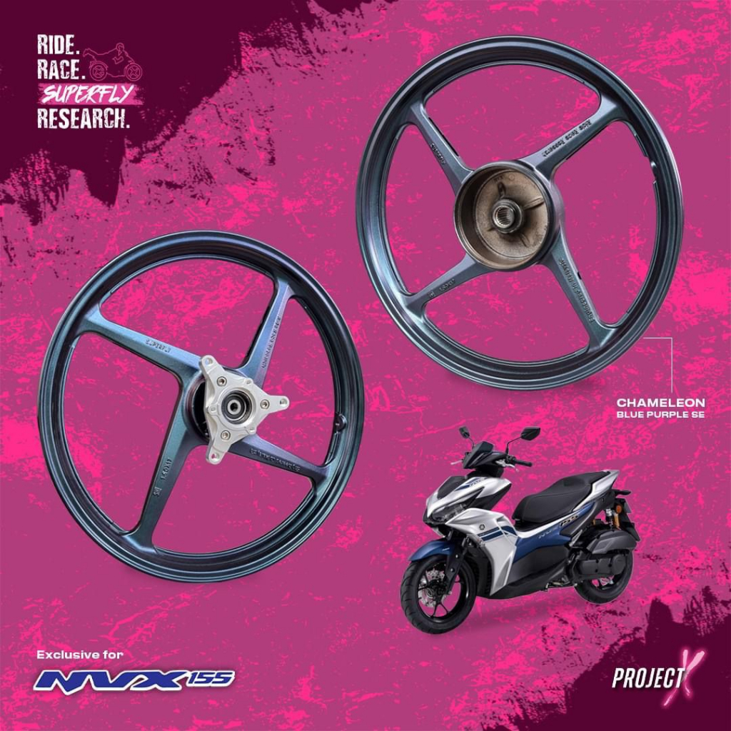 SUPERFLY PROJECT X SPORT RIM ( 1.60/1.60 X17 ) NVX155 V1 / V2 & NVX V1 & NVX V2 | Shopee Malaysia