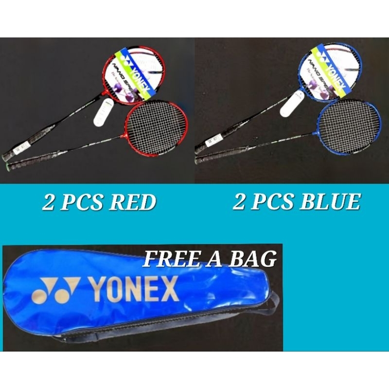 Badminton Racket Yonex 2 Pcs String & Strung For Beginner And Training ...