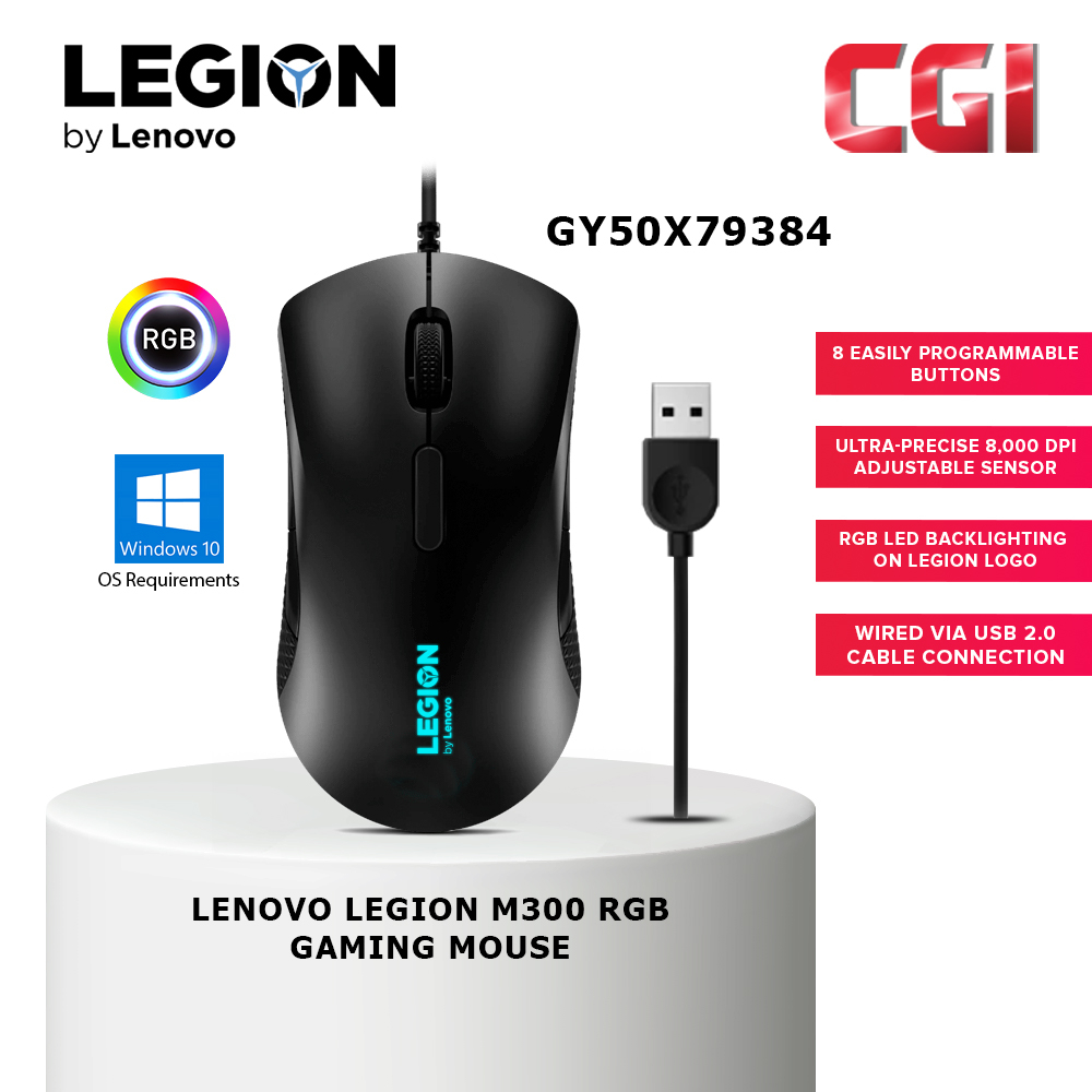 Lenovo Legion M300 RGB Gaming Mouse - GY50X79384 | Shopee Malaysia