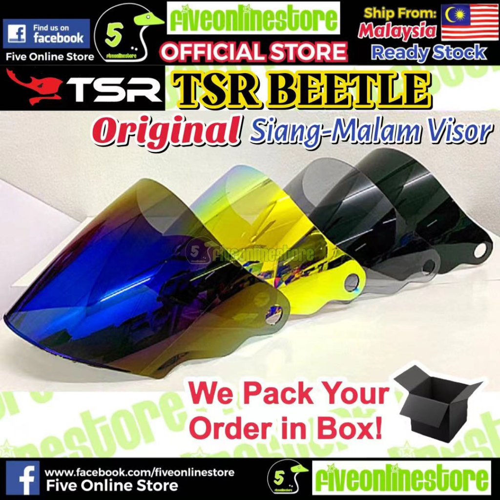 TSR Beetle 718GP Helmet Siang-Malam Visor V Shape Visor Index LTD X-Dot ...