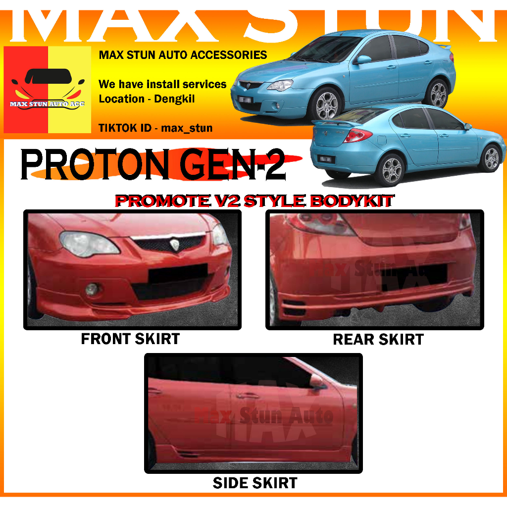 PROTON GEN2 PROMOTE 2 STYLE BODYKIT BUMPER SKIRT LIP PROMOTE FRONT ...