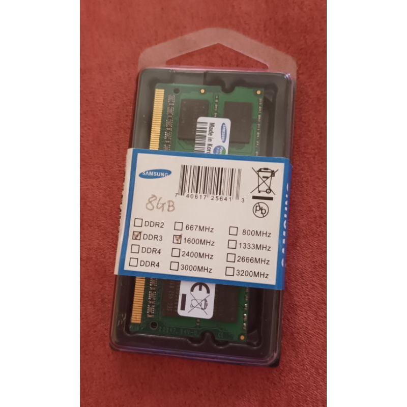 Samsung 8GB 2RX8 DDR3 1600MHz PC3-12800S SODIMM Laptop RAM Memory 1.5V ...