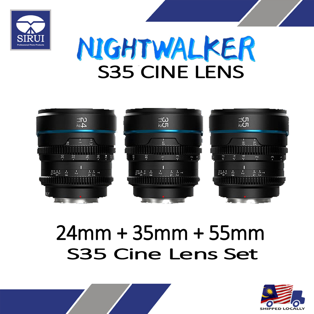 Sirui Nightwalker T1.2 S35 Cine Lens Black for Sony, Fuji, Canon, Lumix ...