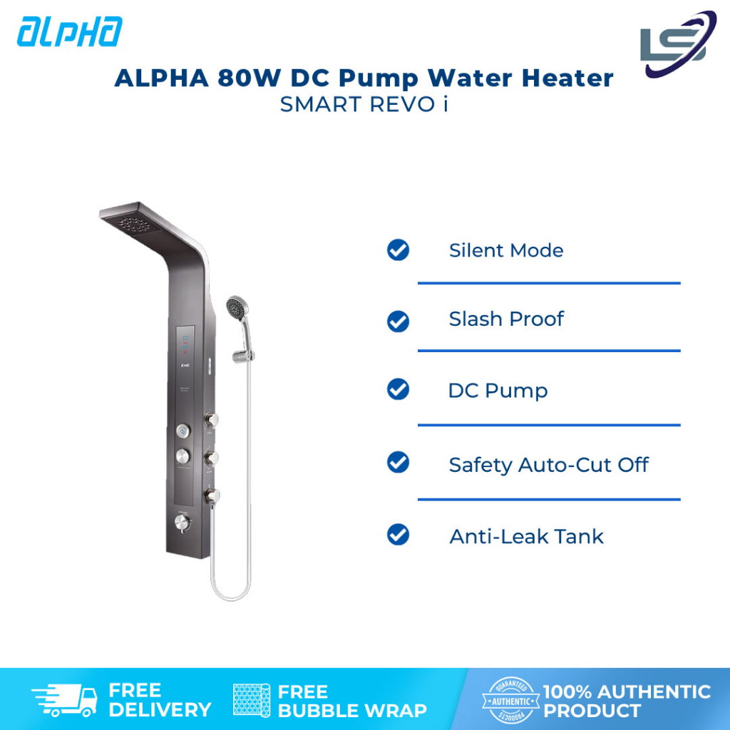 ALPHA 80W DC Pump Water Heater SMART REVO i | Water Saving | Eco Mode ...